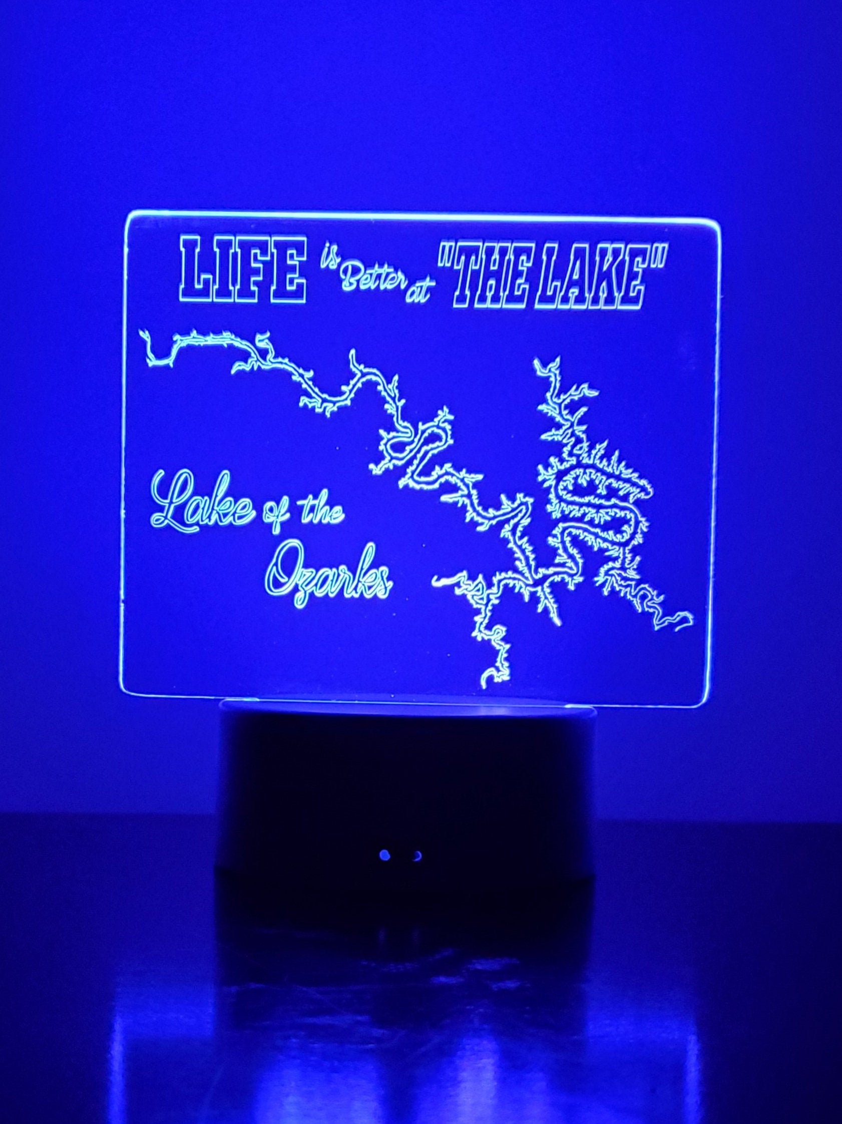 Lake of the Ozarks LOTO Map Life is Better Bar Decor Lake - Etsy