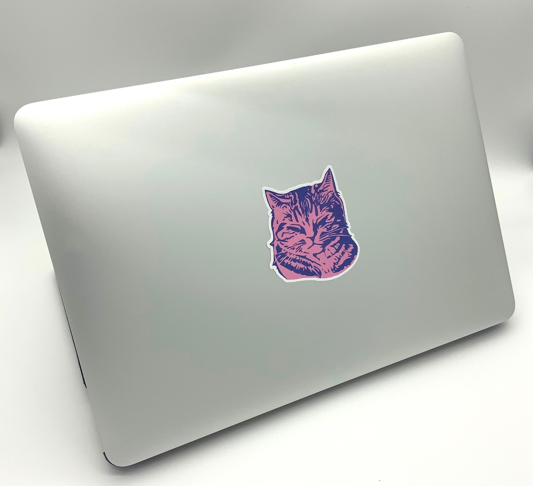 Cut Cat Stickers for Laptop / iPad / Macbook/ Phone Case / Skateboard ...