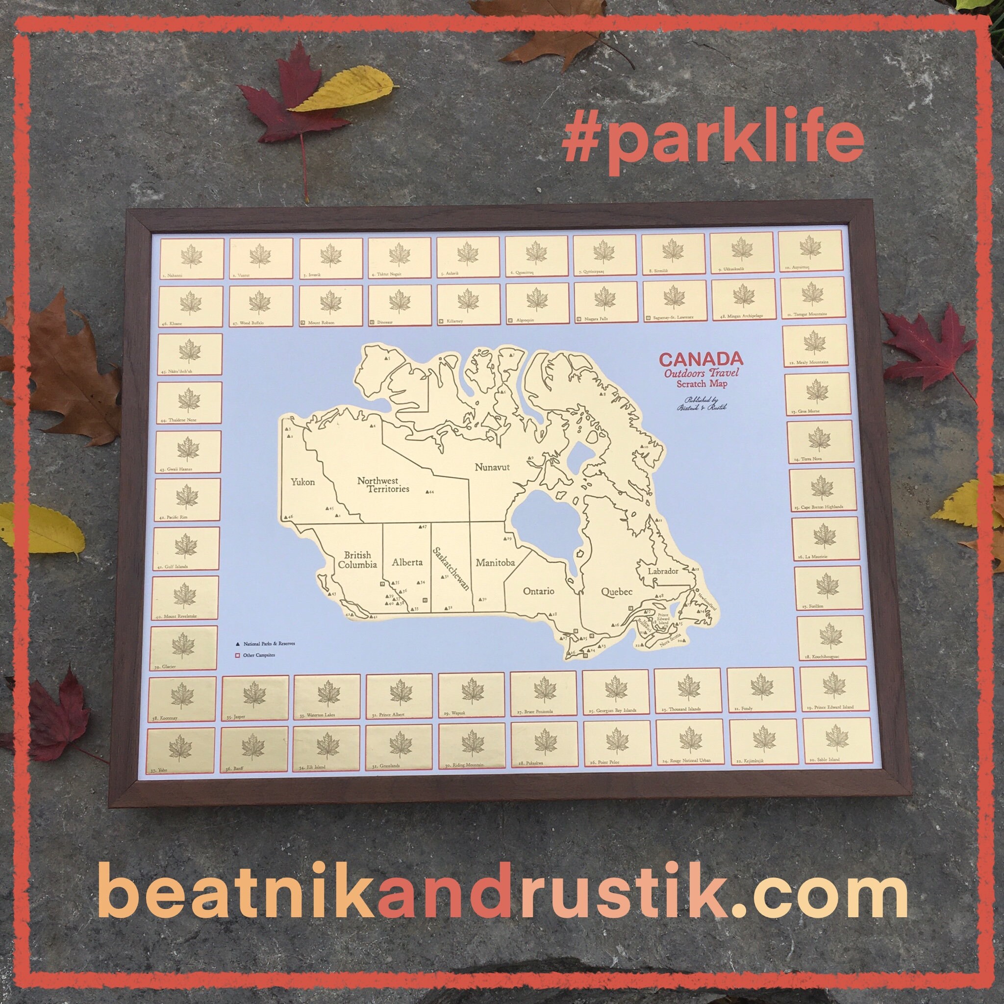 Canada Travel Scratch Map Poster A National Parks Journal | Etsy Canada