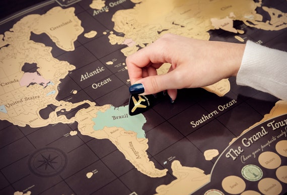 Scratch Map World Poster Travel Journal Scratch off / Carte | Etsy Canada