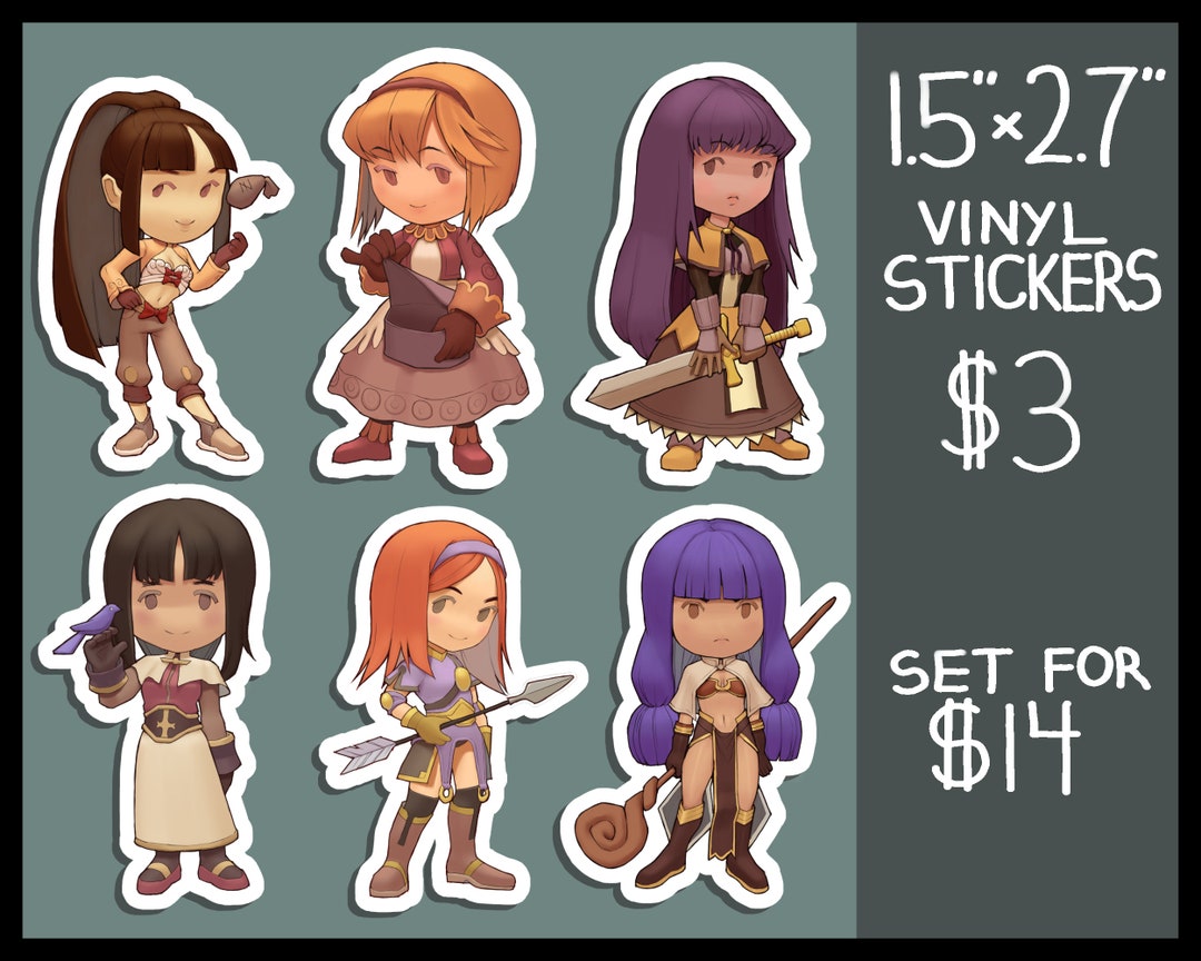 Ragnarok Online First Class Girl Stickers 1.5x2.7 Inches - Etsy