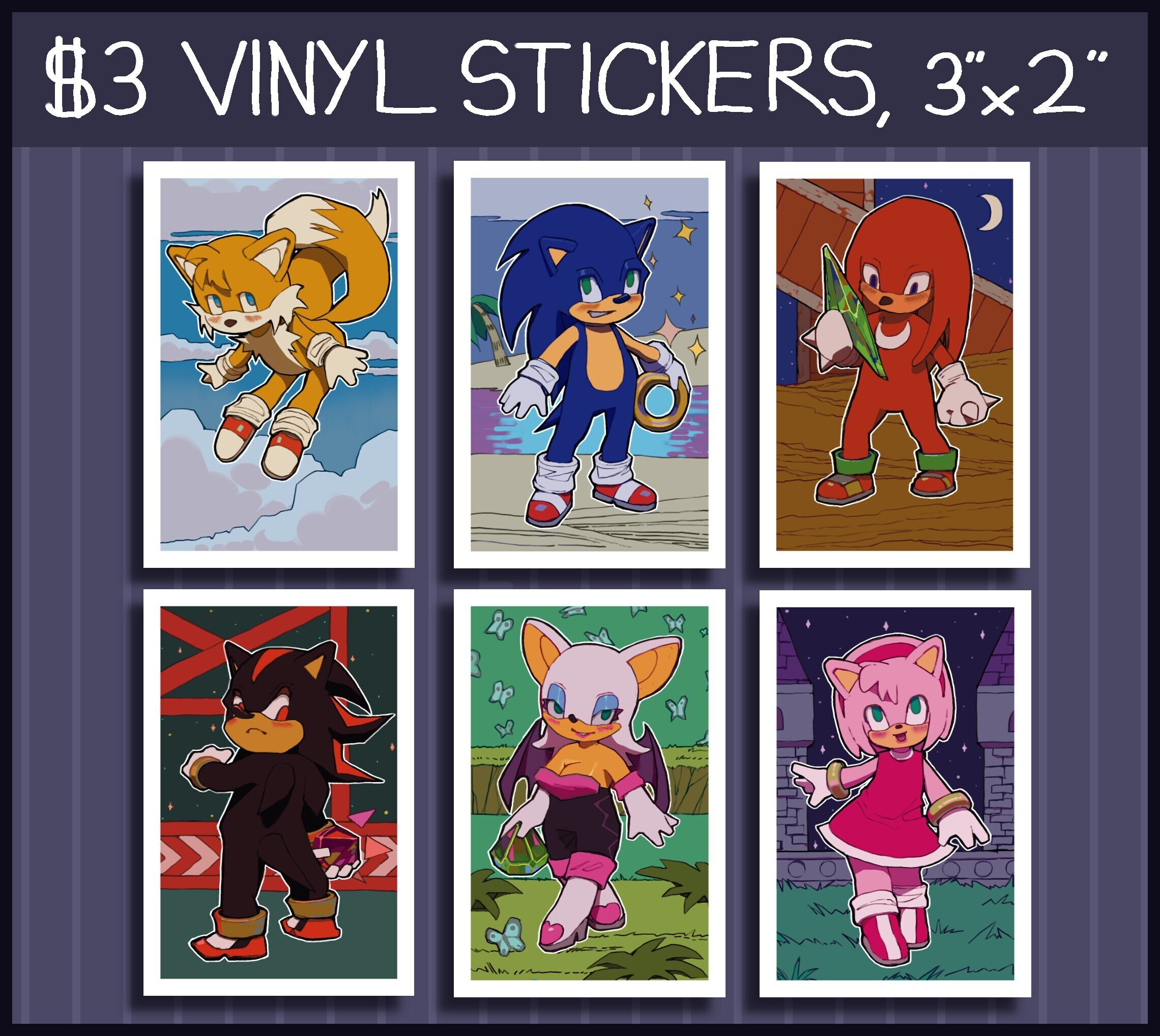 Sonic Adventure Stickers 3x2 Inches - Etsy