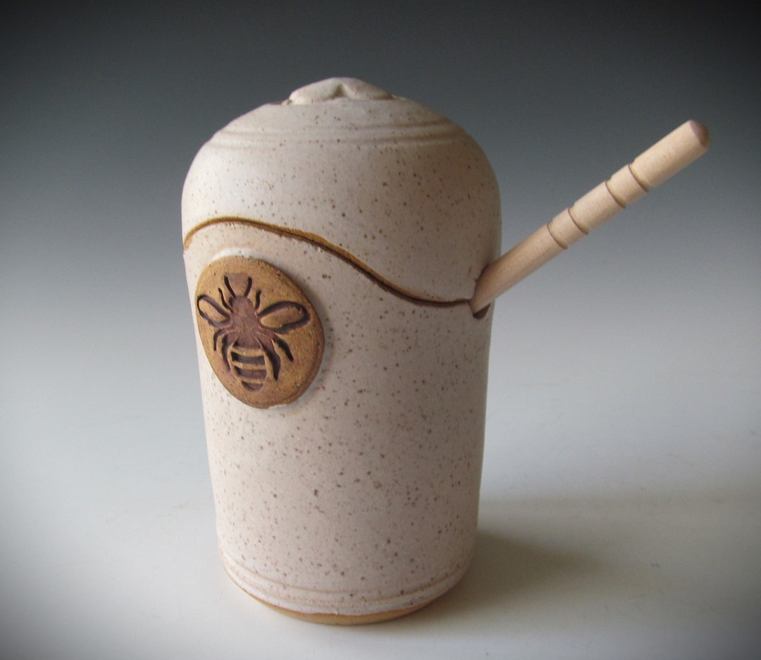 Ceramic Pottery Stoneware Wheel-thrown Beehive Honey Pot Handmade One ...