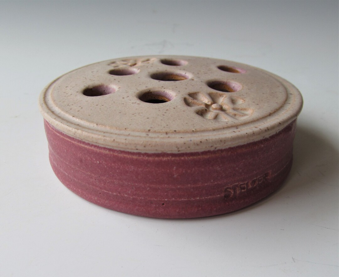 Ceramic Pottery Handmade Flower Frog Jar Topper - Etsy