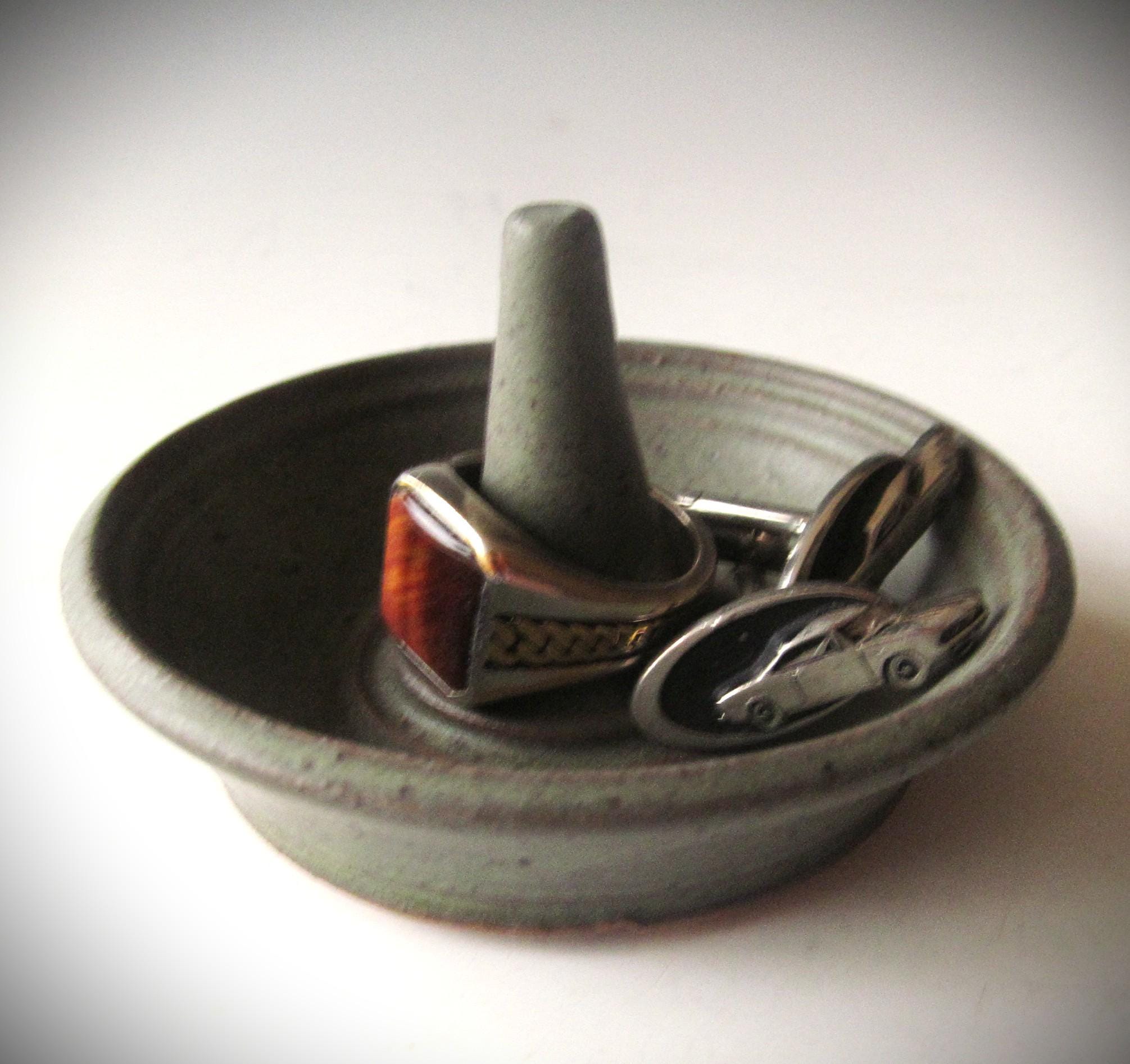 Ring Holder Handmade Stoneware One of a Kind - Etsy