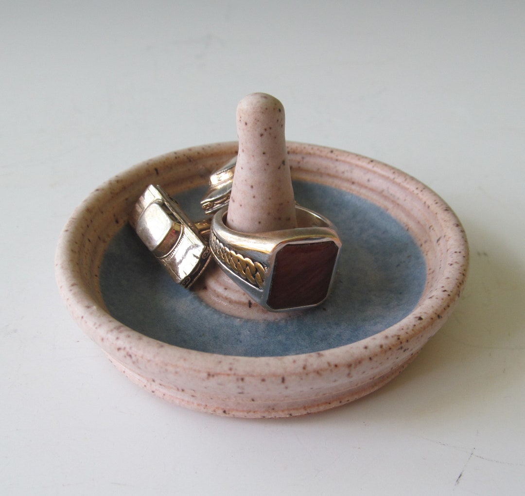 Ring Holder Handmade Stoneware One of a Kind - Etsy