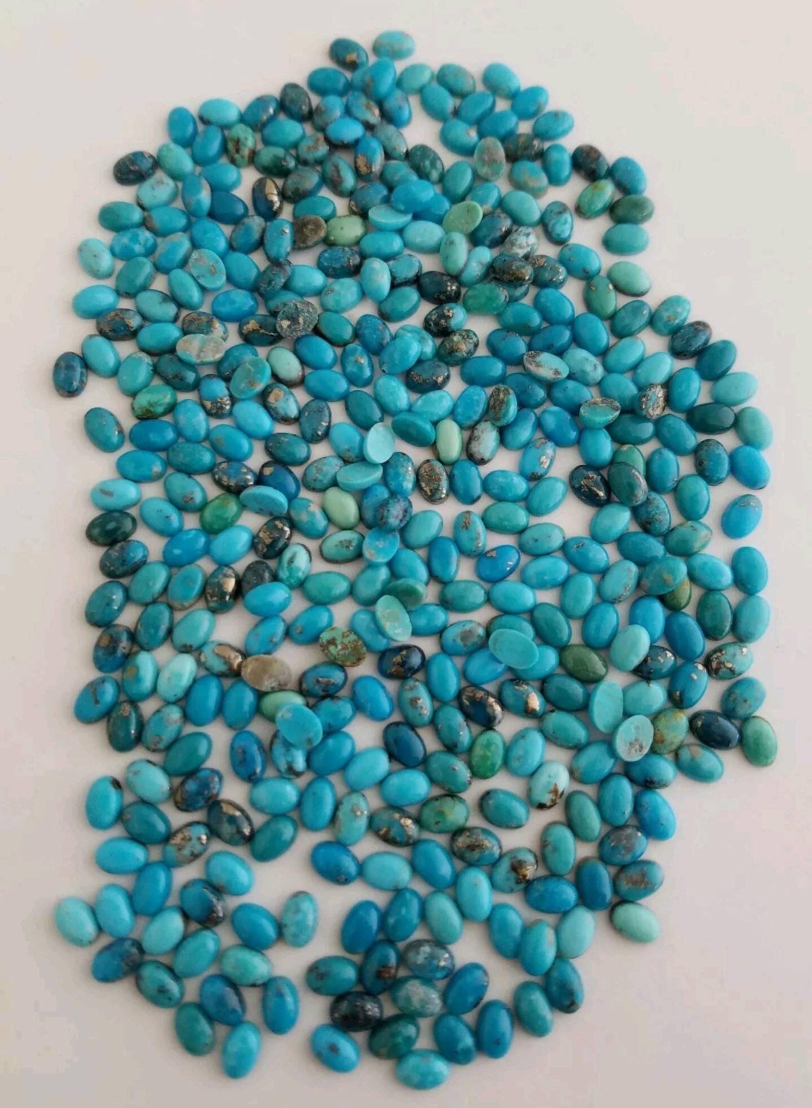 50 Oval Shaped 100% Genuine Turquoise Cabochons 4x6mm - Etsy