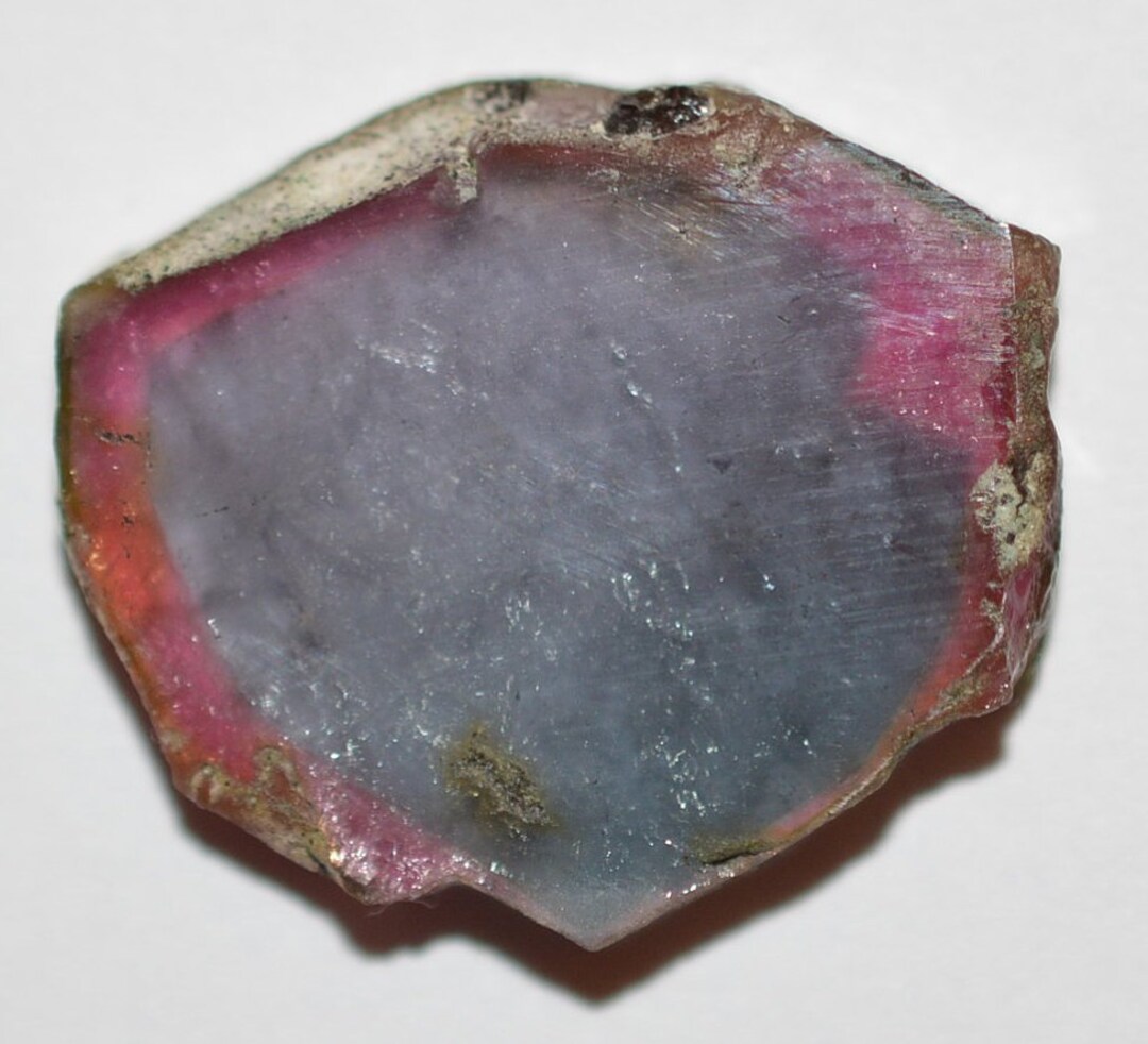 Tri-color Tourmaline Slice Crystal 4,28 G 1pcs Natural Gemstone ...