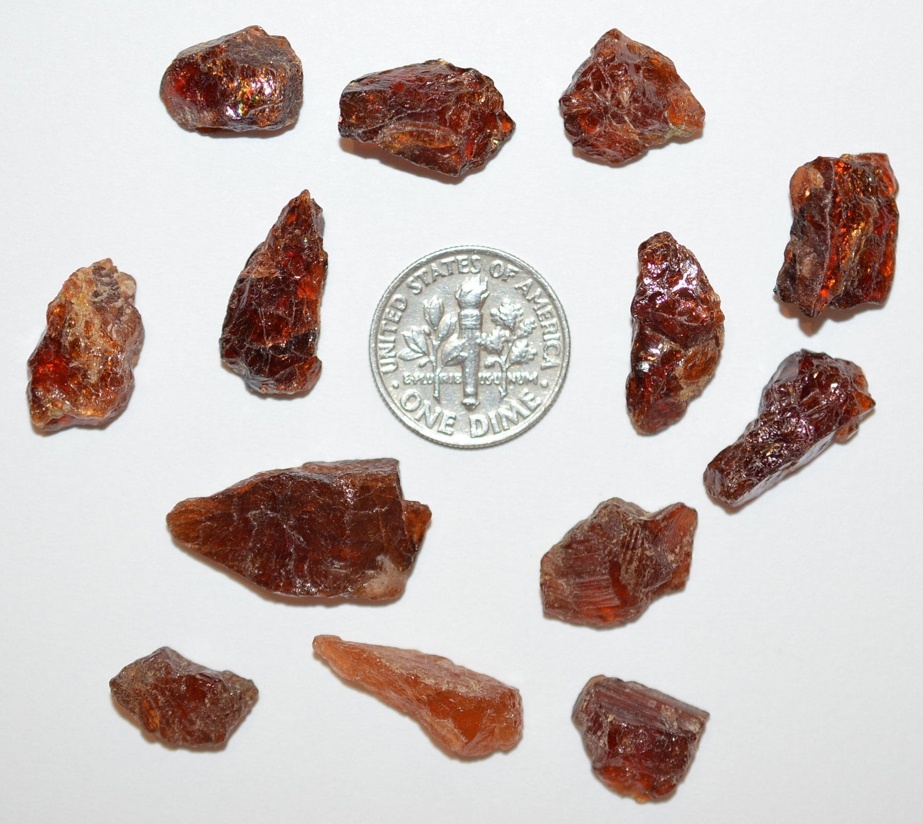 Rough Hessonite Garnet Crystals Lot 1724 g 13PCs Natural | Etsy