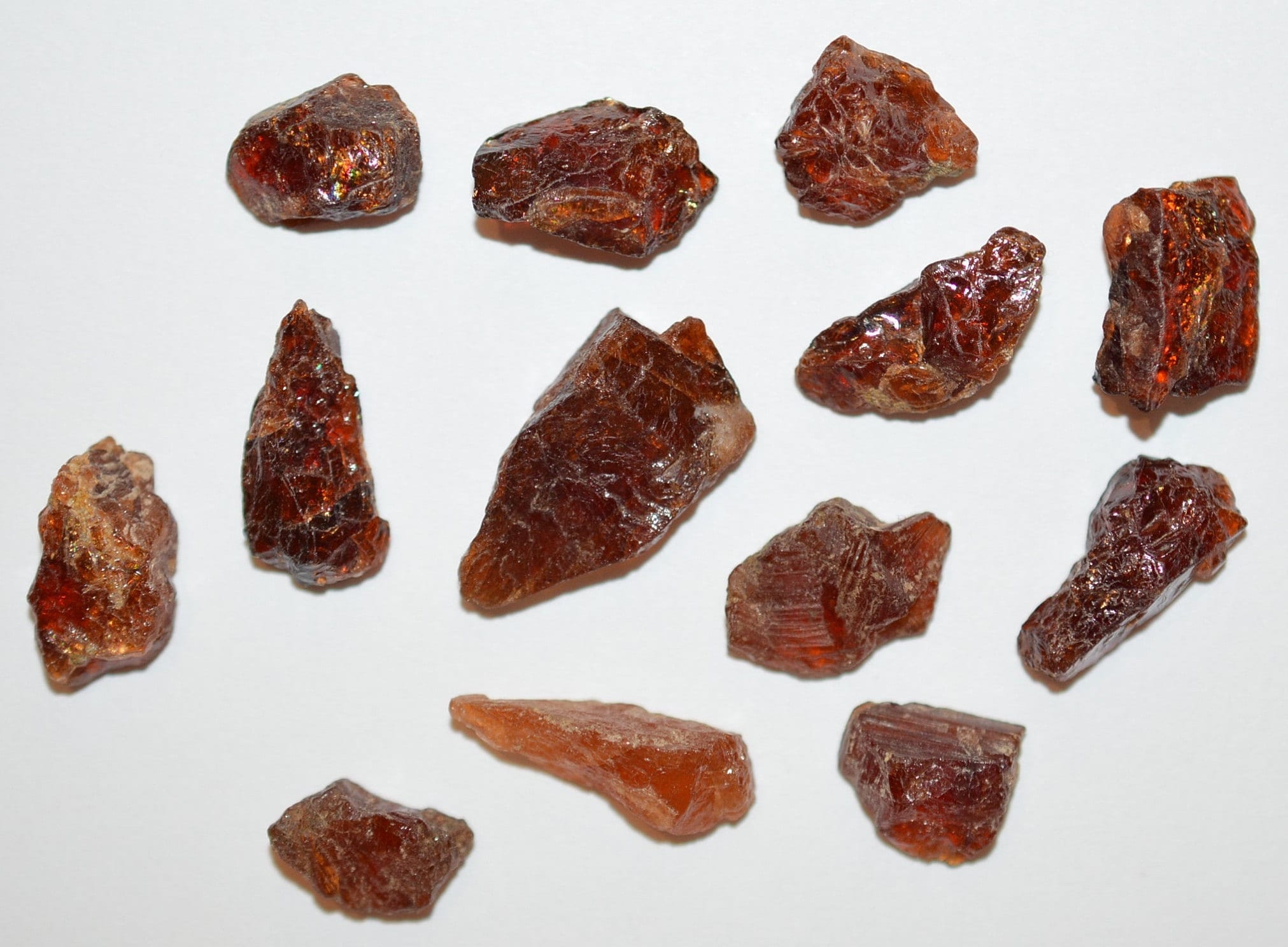 Rough Hessonite Garnet Crystals Lot 1724 g 13PCs Natural | Etsy