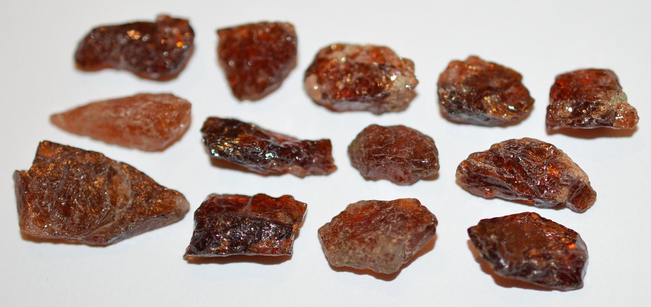 Rough Hessonite Garnet Crystals Lot 1724 g 13PCs Natural | Etsy