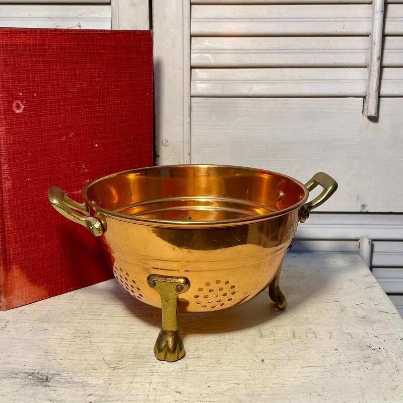 Copper Colander - Etsy