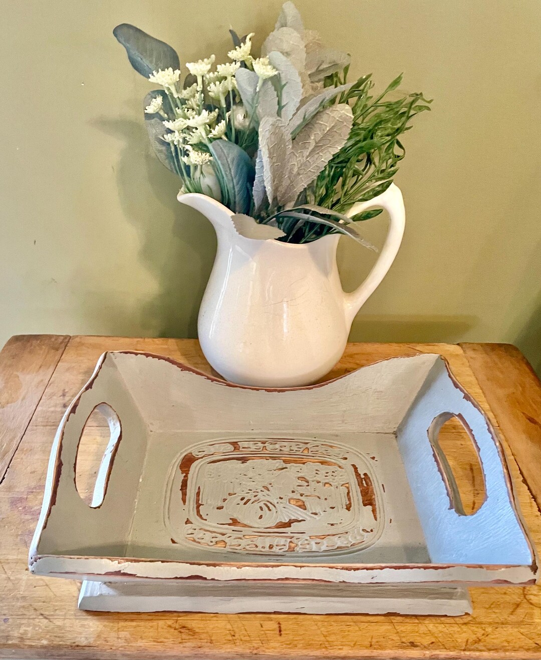 Solid Wood Bread Tray With Carved Message - Etsy