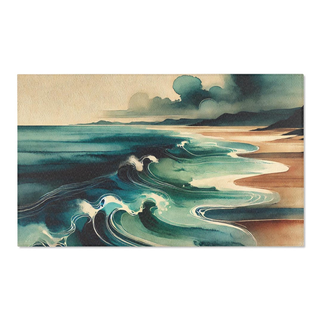 Majestic Ocean Wave Area Rug - Etsy