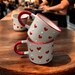 Handmade Heart Ceramic Mug Set: Romantic Pottery Gift - Etsy