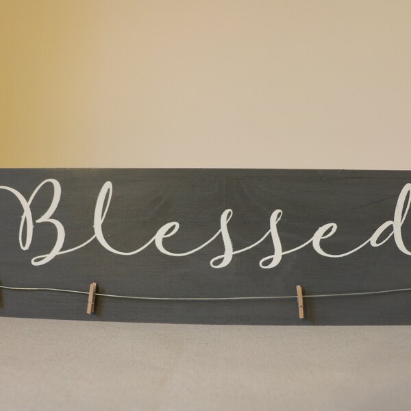 Wooden Blessed Sign - Etsy