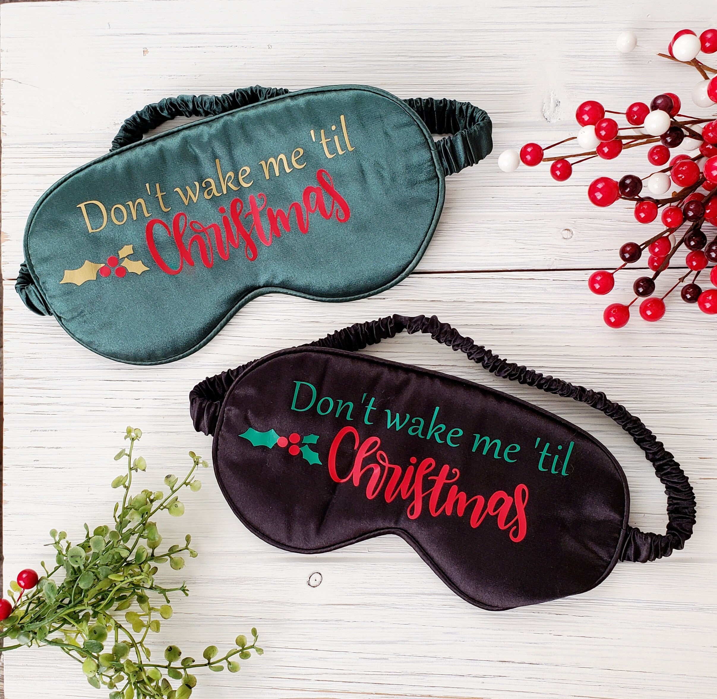 Silk Sleep Mask: 'don't Wake Me 'til Christmas' - Stocking Stuffer - Etsy