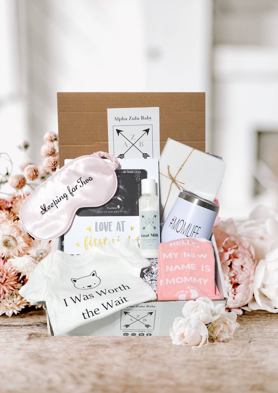 Expectant Mom Gift Box: #MOMLIFE Tumbler, Goat Milk Lotion & Onesie - Etsy