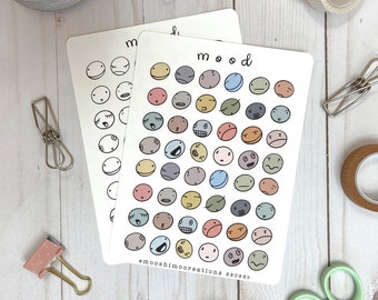 Mood Tracker Faces - Etsy