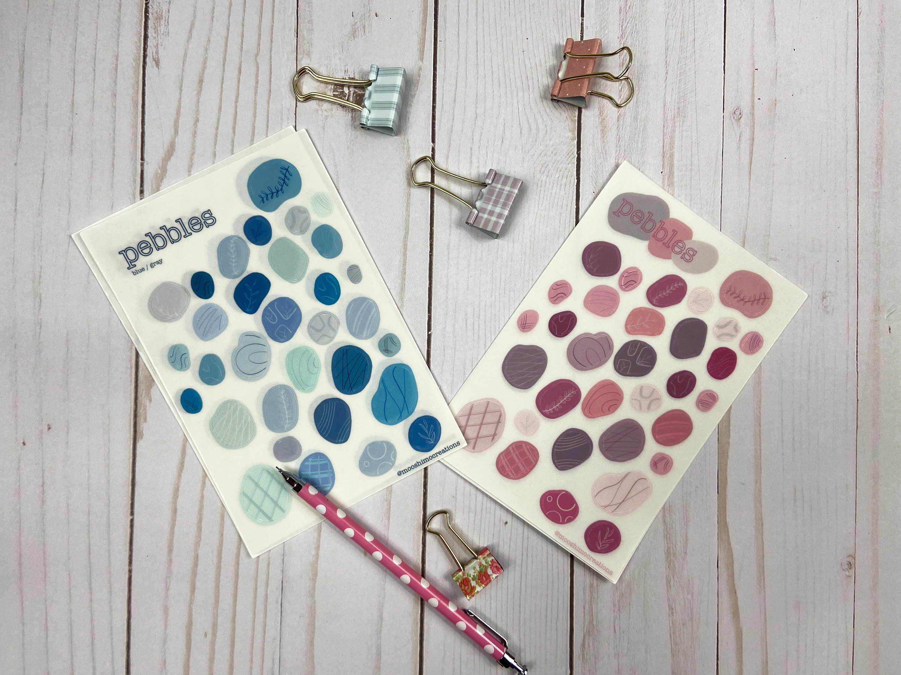 Pebble Journal Stickers Simple and Stylish Stickers - Etsy
