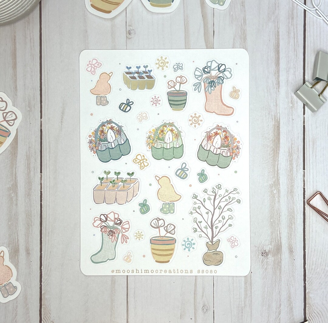 Gardening Planner Stickers Garden Stickers Planner Stickers Decorative ...