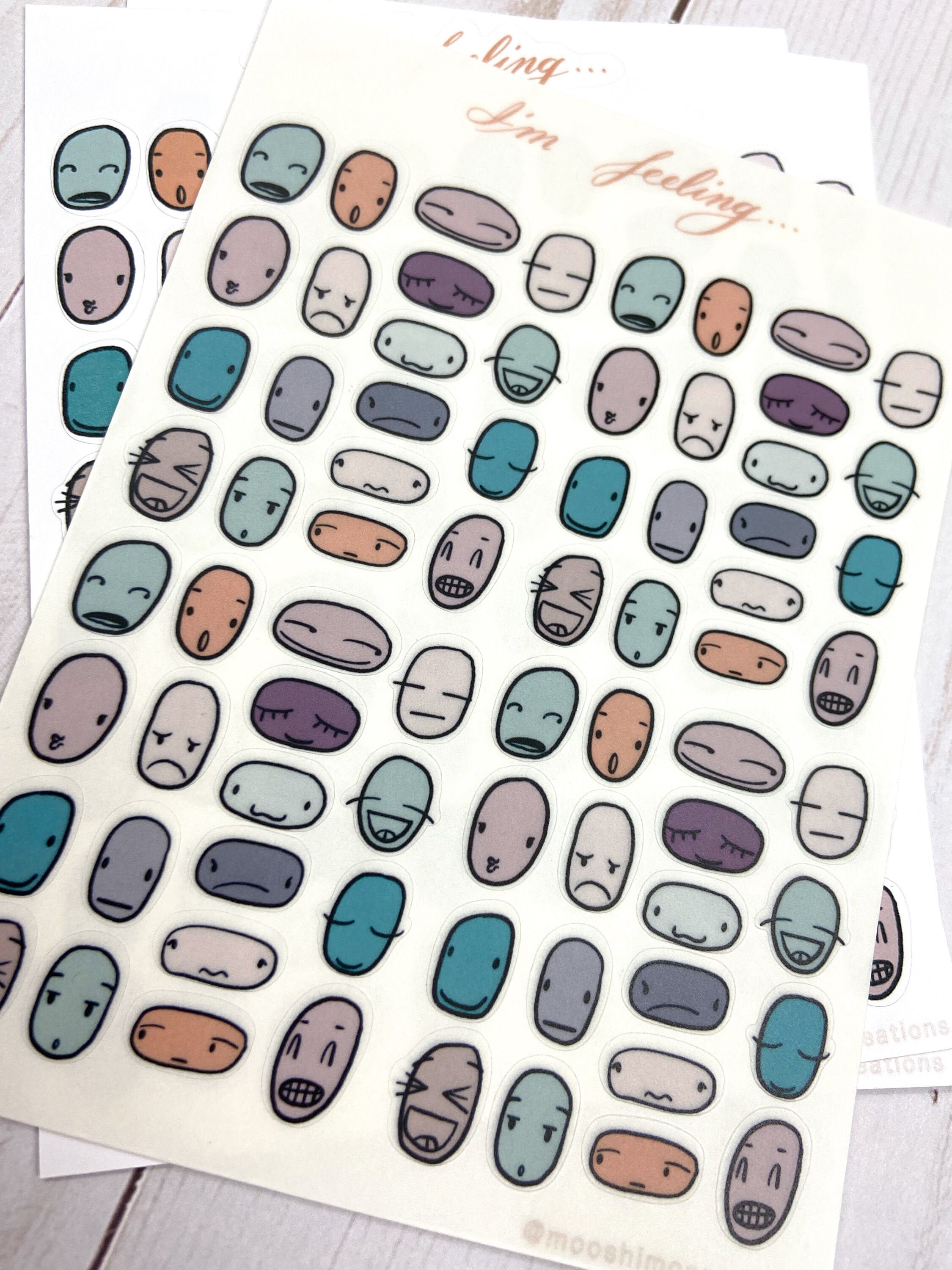 Mood Tracker Stickers Planner Stickers Bujo Stickers - Etsy