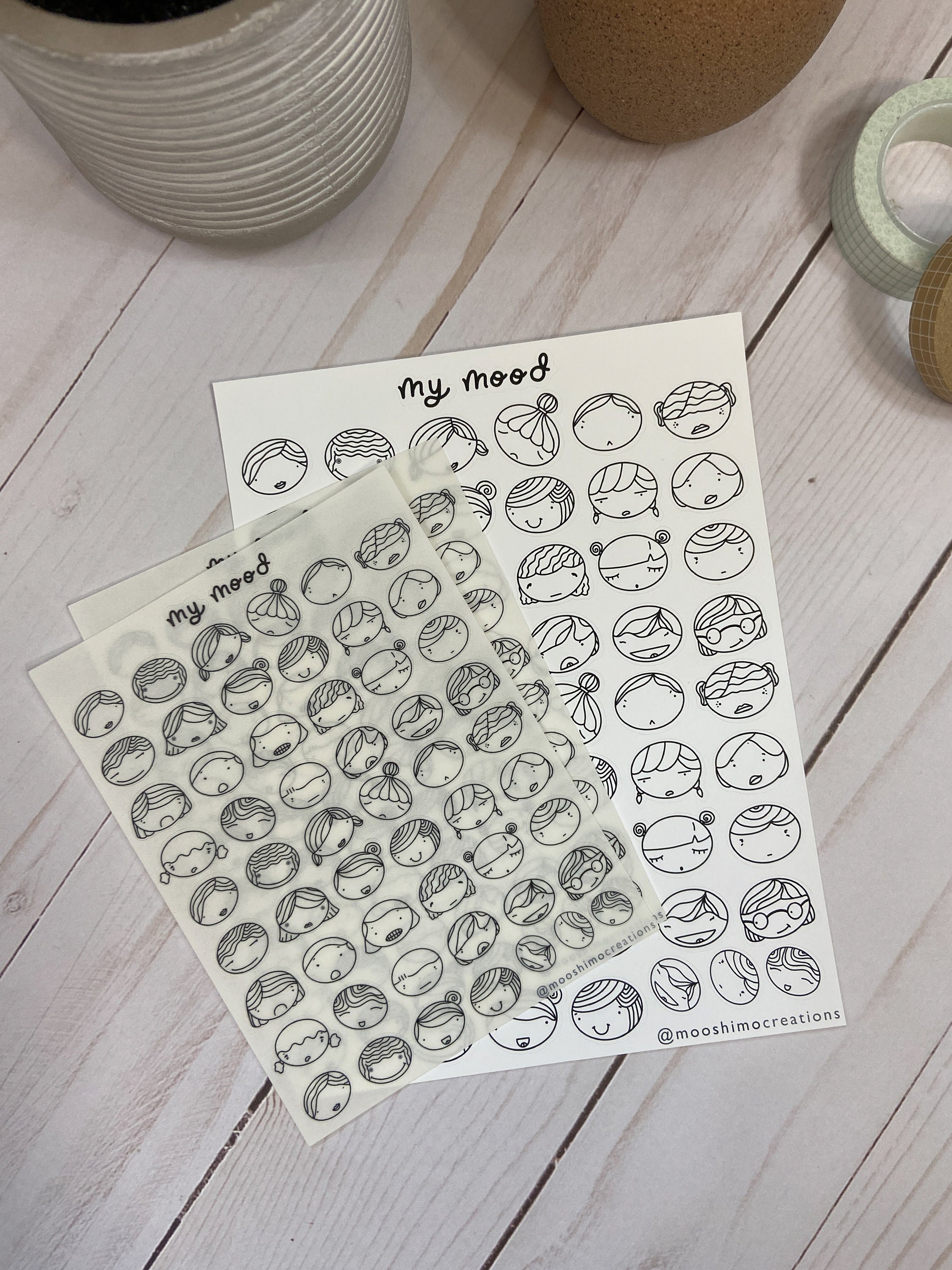 Mood Planner Stickers Mood Tracker Stickers Fun Journaling | Etsy