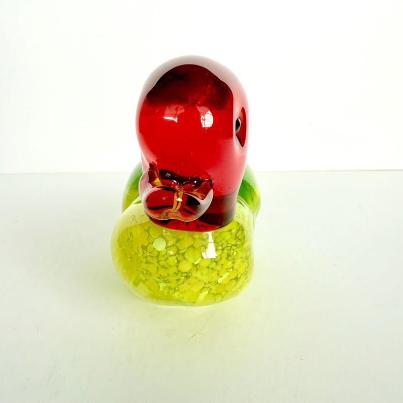 Vintage Crystal Art Glass Mallard Duck Figurine Paperweight Fifth ...