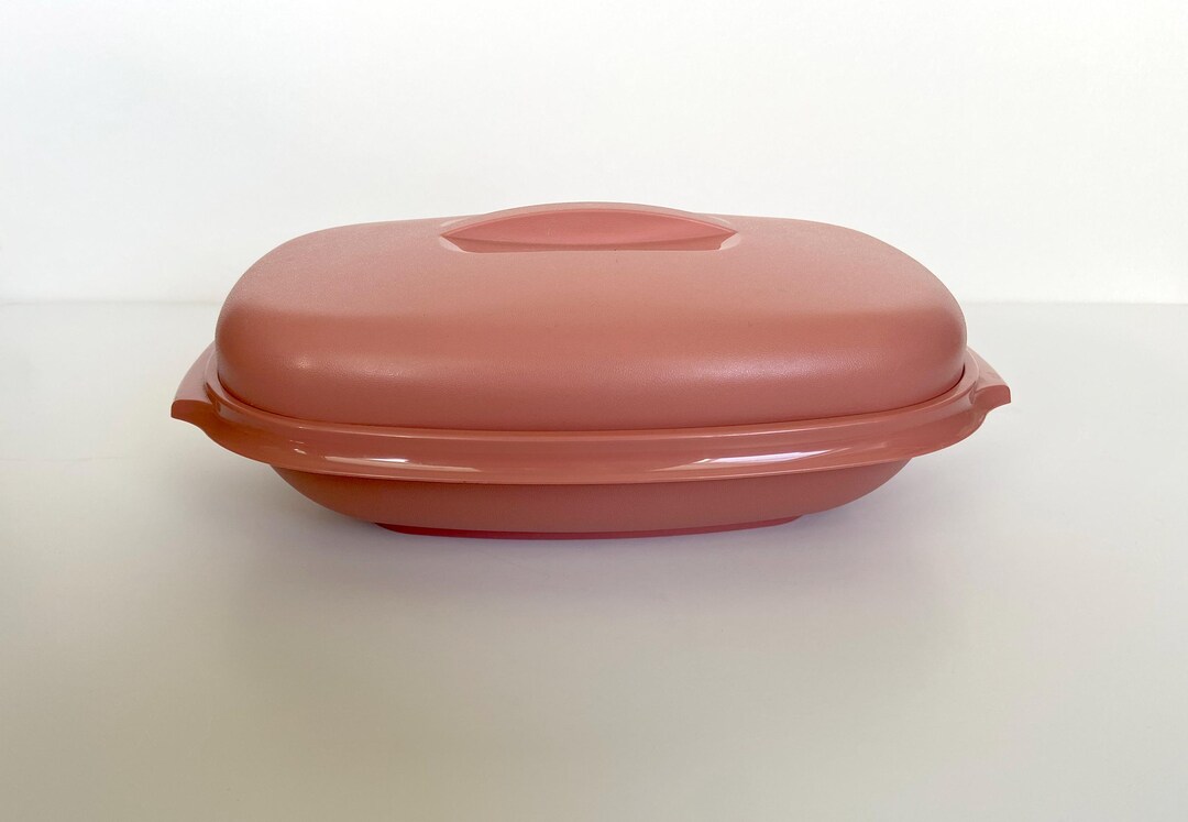 Vintage 1970s-1980s Tupperware 3 Piece Pink Oval Steamer Dish for Fish ...
