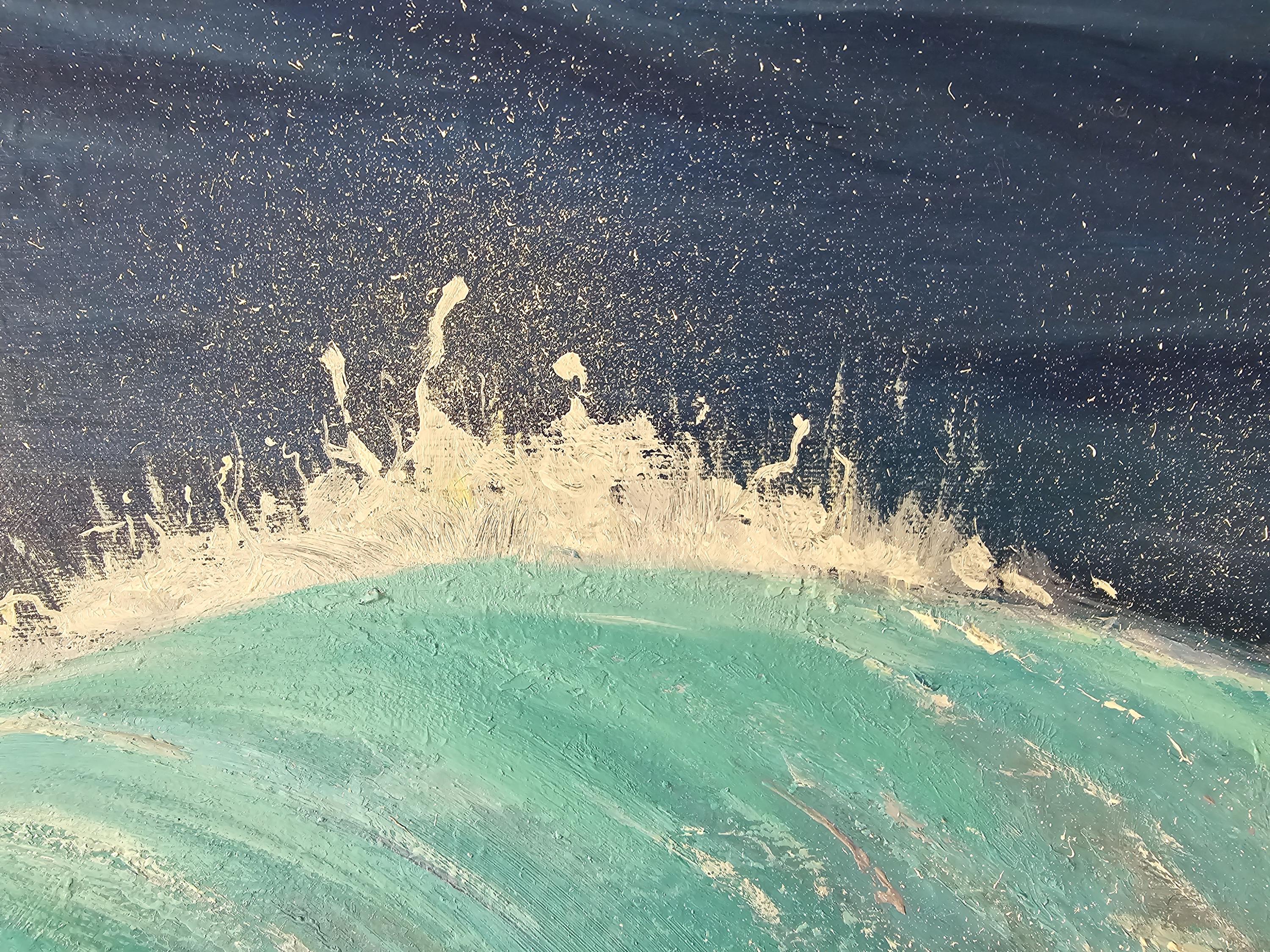 Original Turquoise Wave Oil Painting: Coastal Seascape Wall Art - Etsy