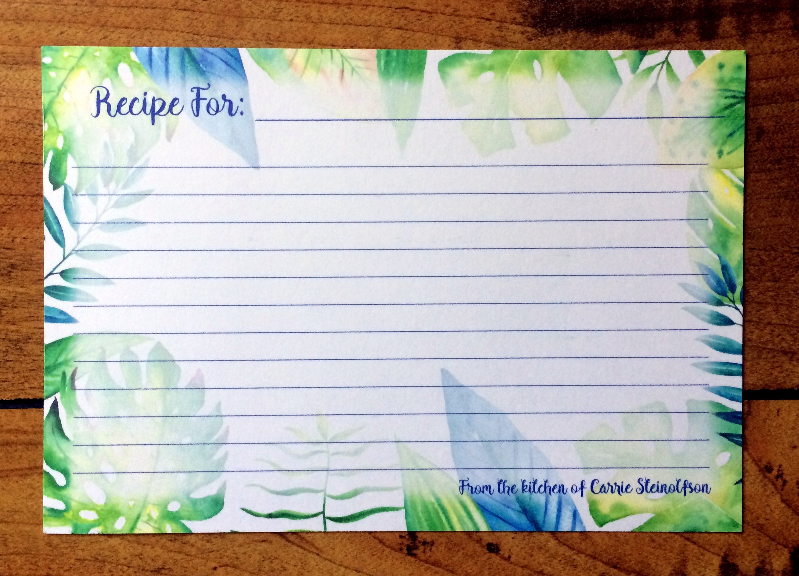 Recipe Cards 4x6, Recipe Cards, Recipe Cards, Personalized Recipe Cards ...