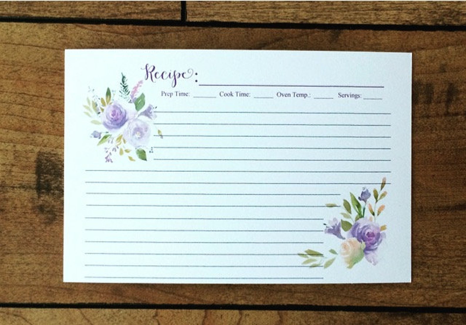 4x6 Recipe Cards Personalized Recipe Cards Custom Recipe - Etsy