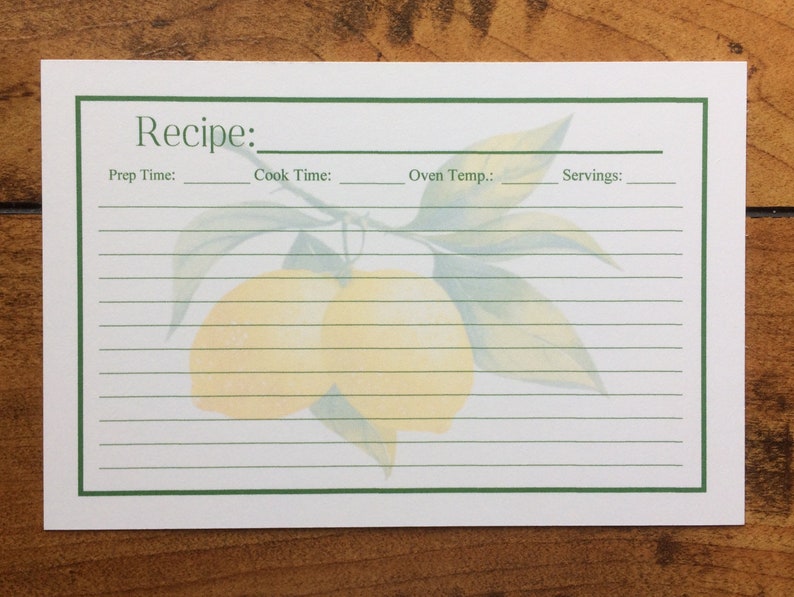 Recipe Cards 4x6 Recipe Cards Personalized Recipe Cards 4x6 - Etsy