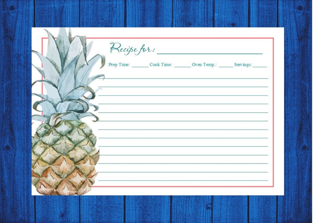 Recipe Cards 4x6, Custom Recipe Cards, Recipe Cards, Personalized ...