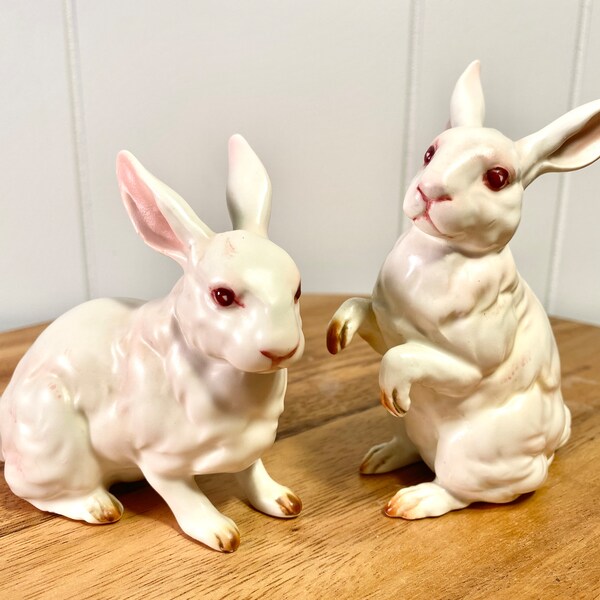 Lefton Rabbit Figurines - Etsy