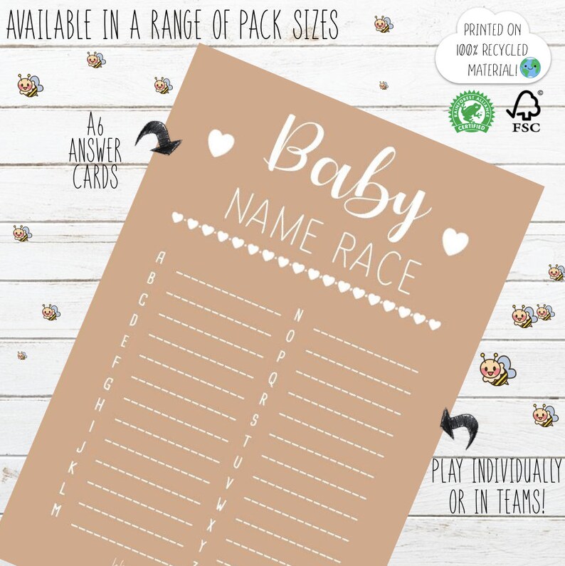 5 Game Party Pack Baby Shower Multipack Bundle 10 Player - Etsy UK