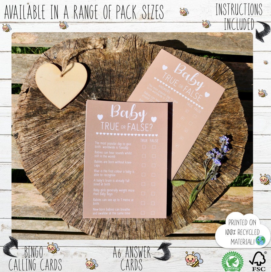 5 Game Party Pack Baby Shower Multipack Bundle 10 Player - Etsy UK