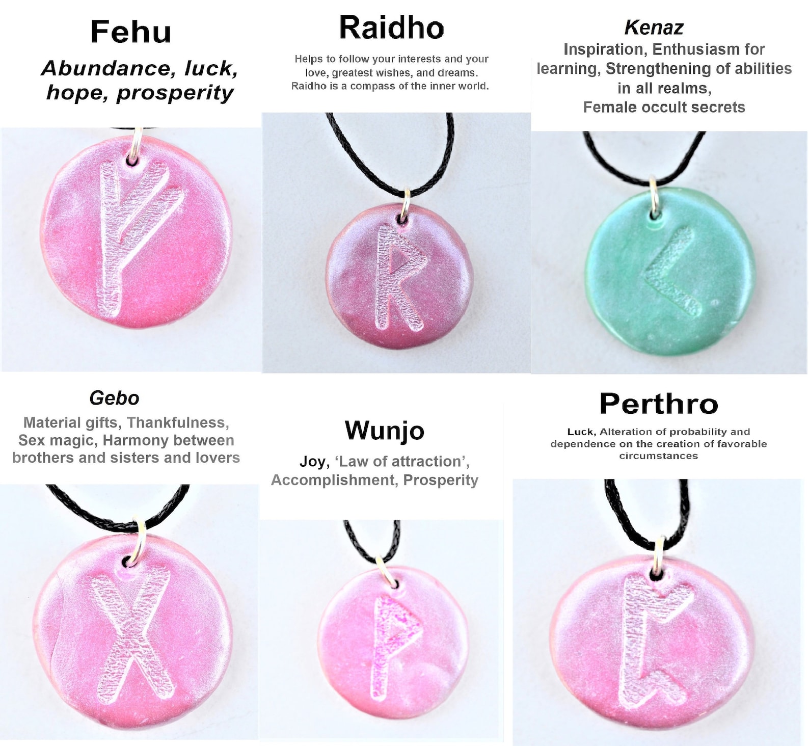 Viking Runes Necklace for Luck Protection Prosperity | Etsy