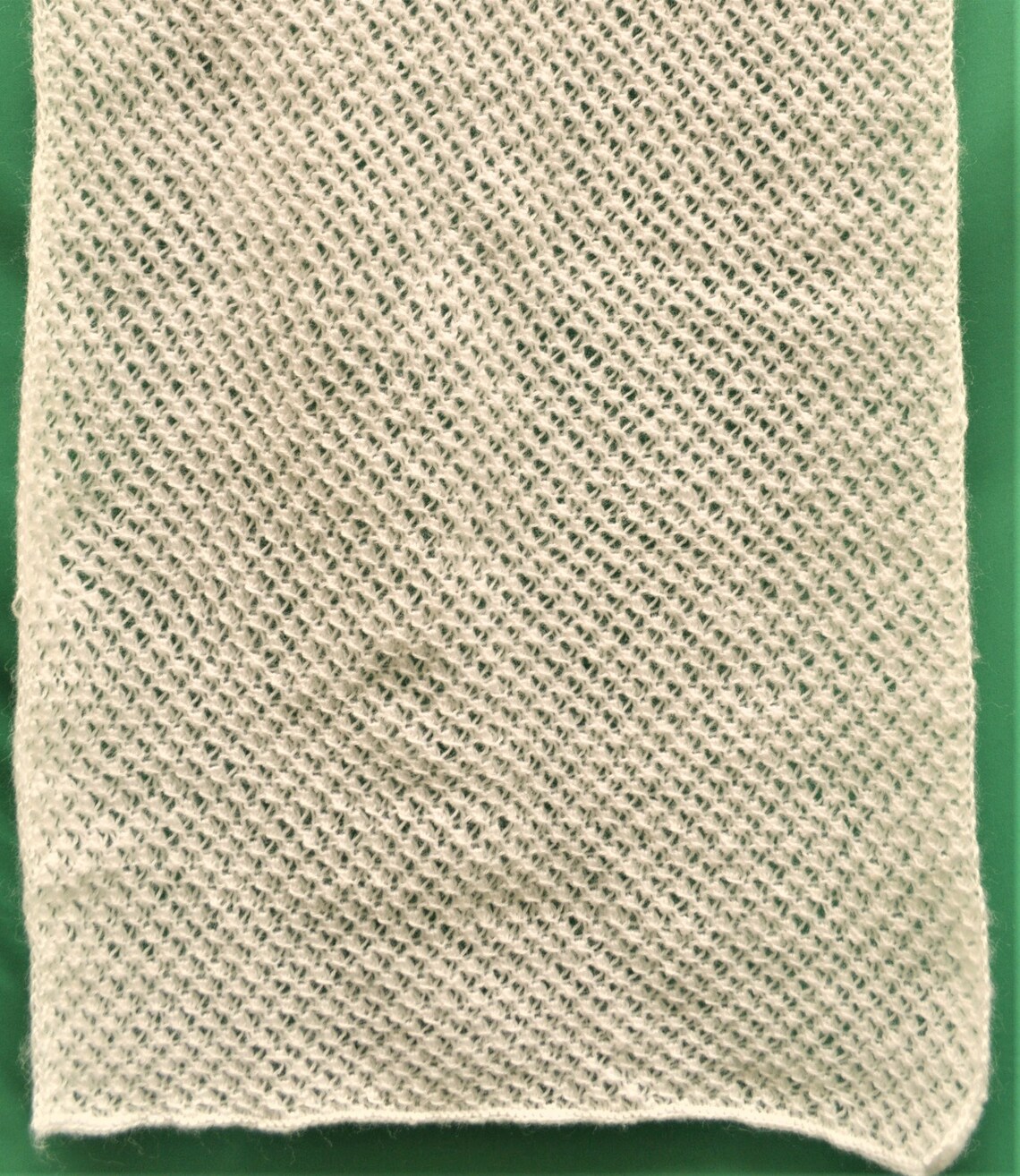 Angora Crocheted Hand Made Knitted White Scarf Shawl Wrap Summer Spring ...
