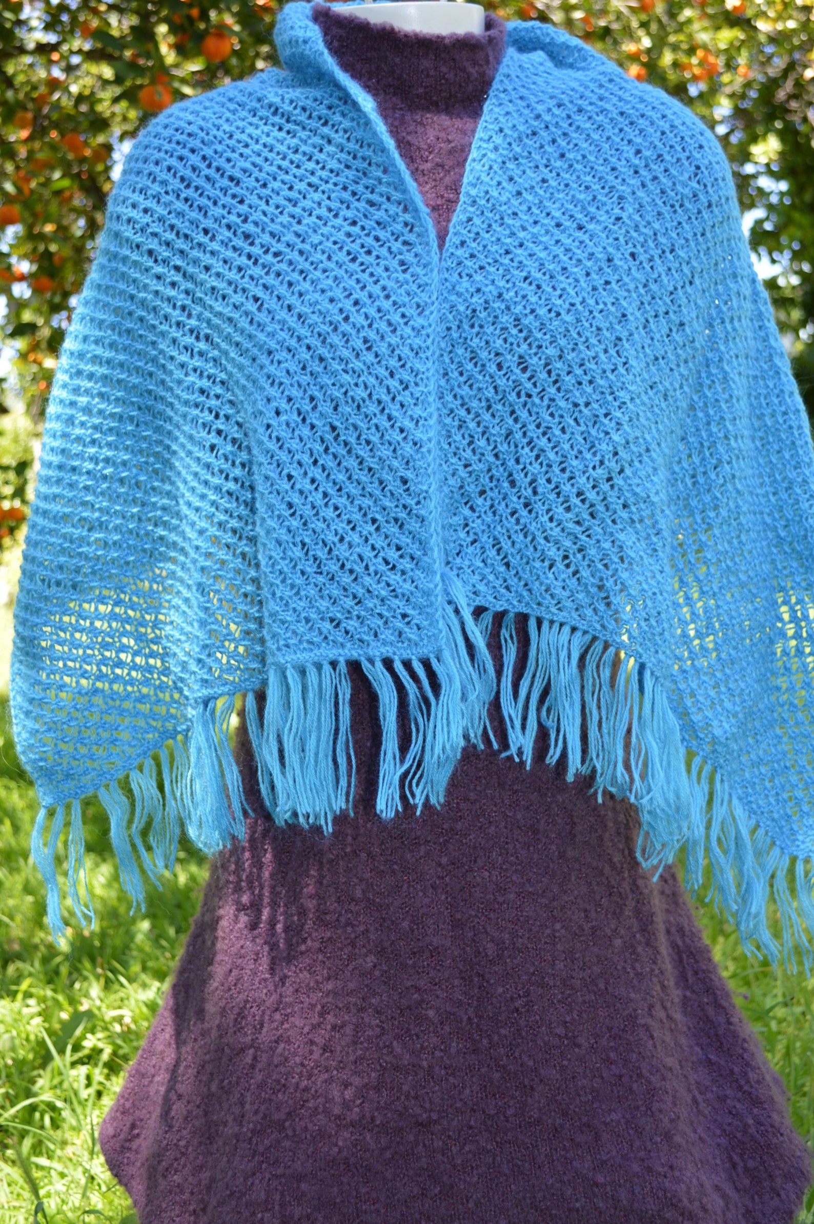 Angora Crocheted Hand Made Knitted Scarf Shawl Summer Spring - Etsy