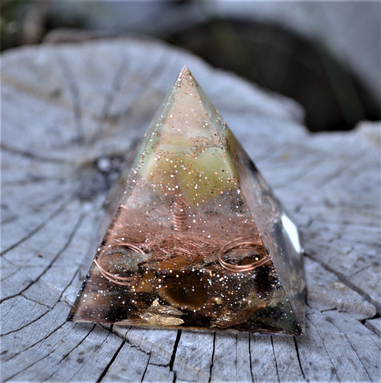Tree of Life Orgone Pyramid EMF Protection Orgonite Epoxy - Etsy
