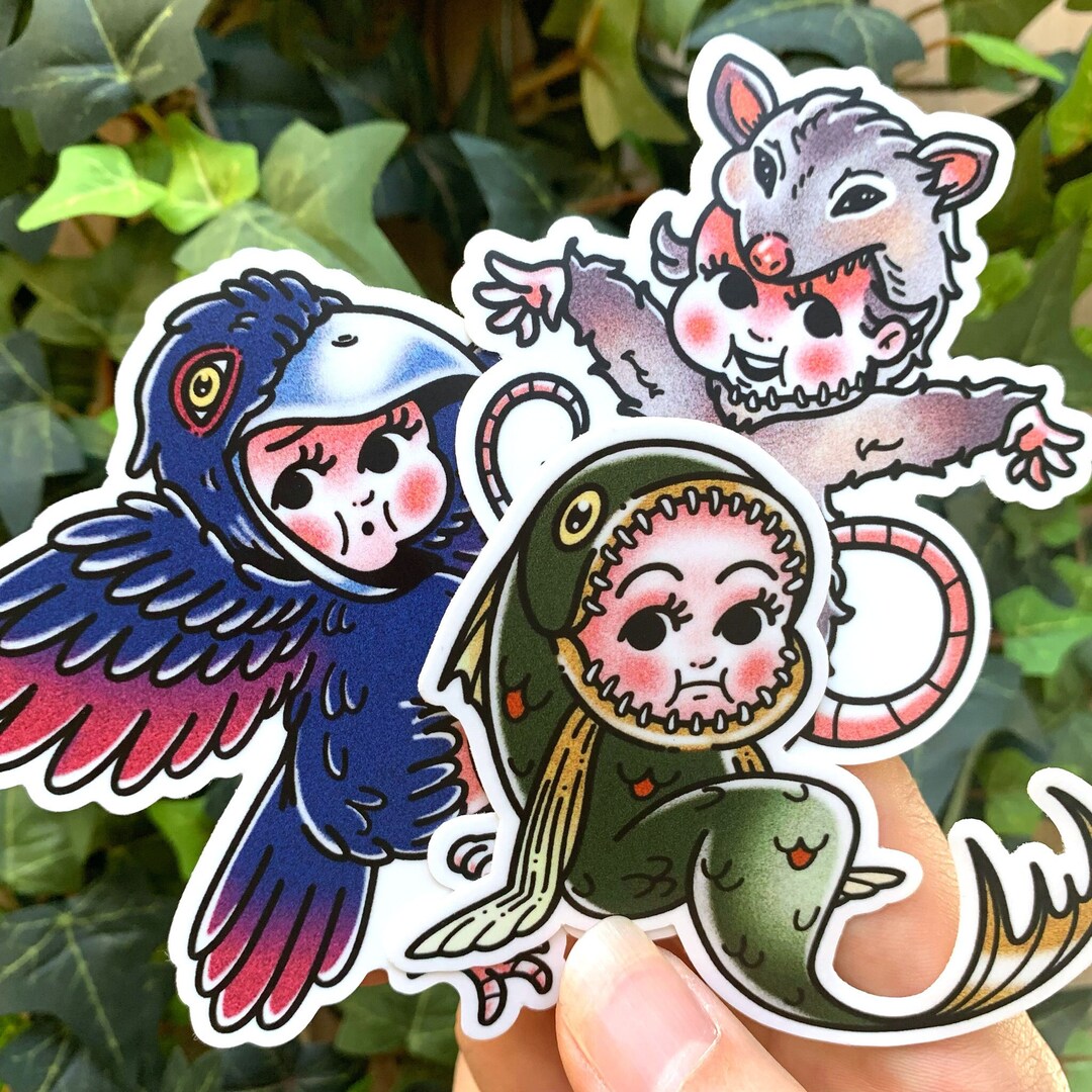 Kewpie Wildlings Vinyl Stickers - Etsy