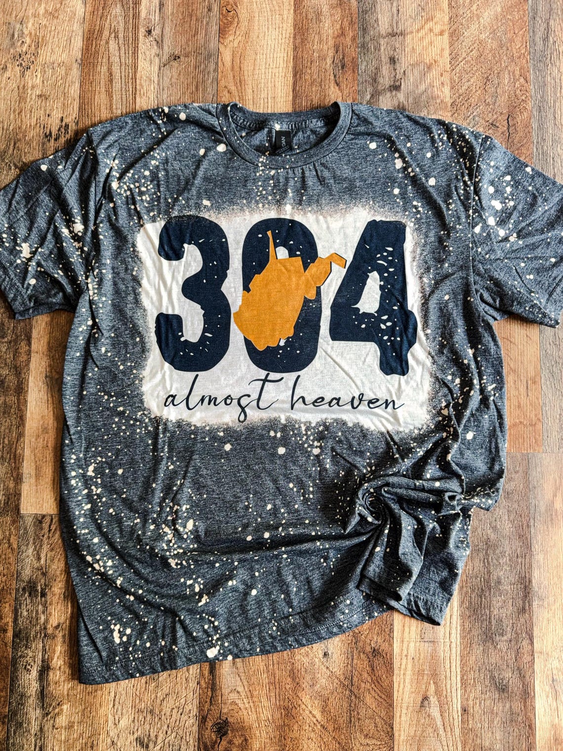 304 Almost Heaven West Virginia Bleached Tee – WV State Shirt, Country ...