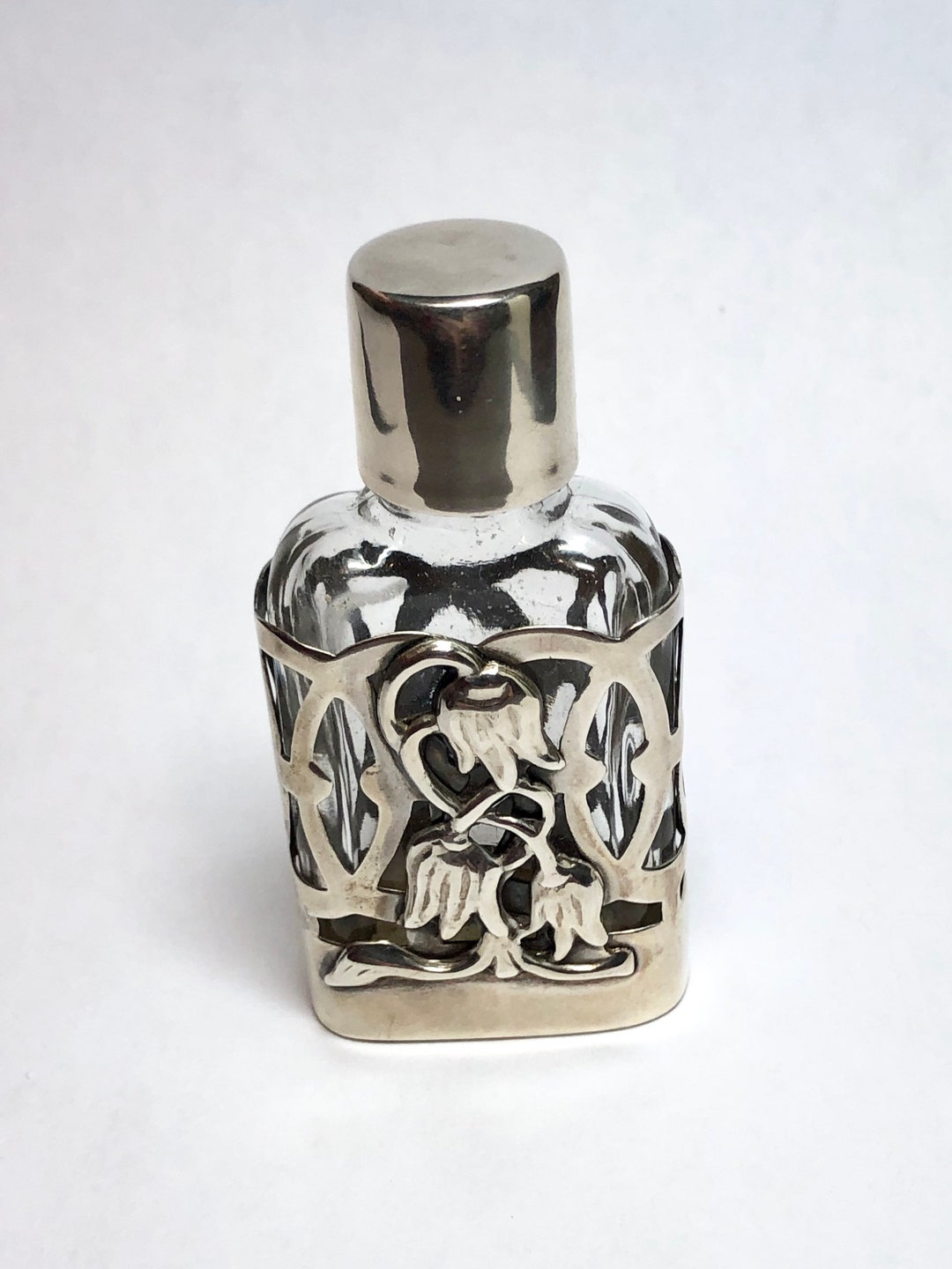 Vintage Sterling Silver Perfume Bottle - Etsy