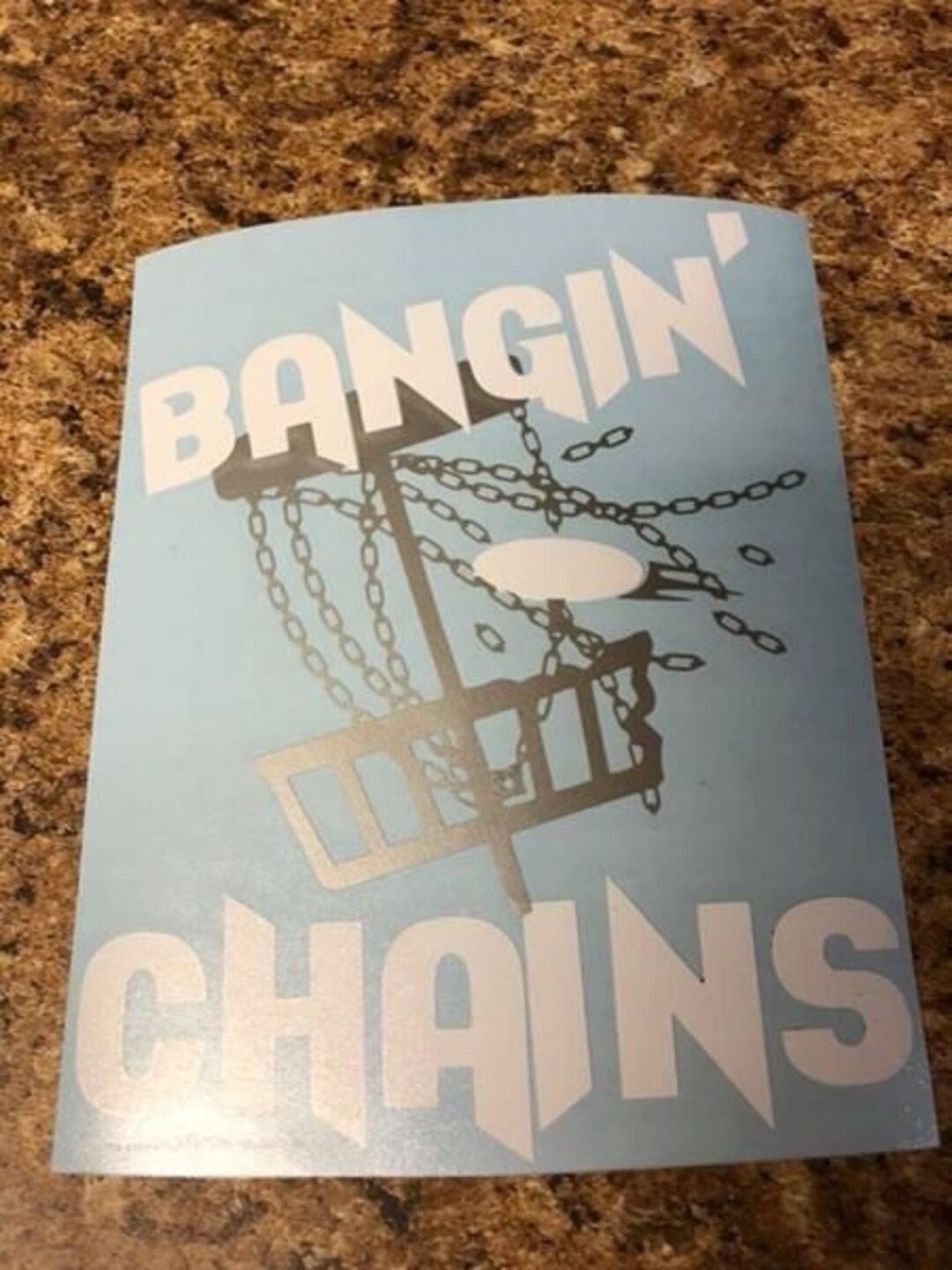 8" Bangin' Chains Disc Golf Decal (2 Color) - Etsy