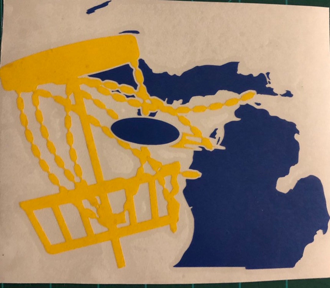 6" 2 Color Michigan Disc Golf Vinyl Decal - Etsy