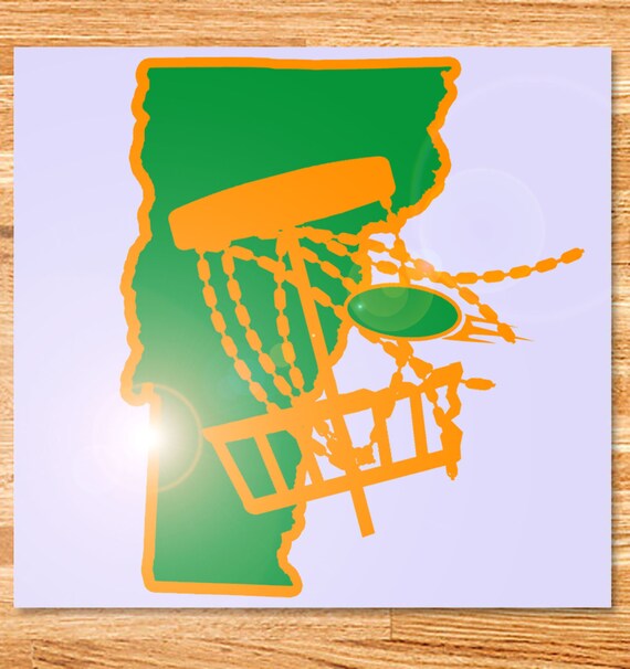 6 2 Color Vermont Disc Golf Vinyl Decal - Etsy