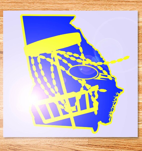 6 2 Color Georgia Disc Golf Vinyl Decal | Etsy