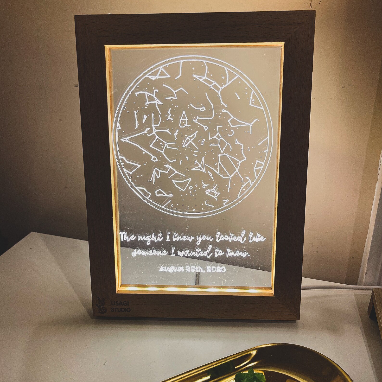 Framed Custom Constellation Night Light Star Map LED Frame for Loved ...