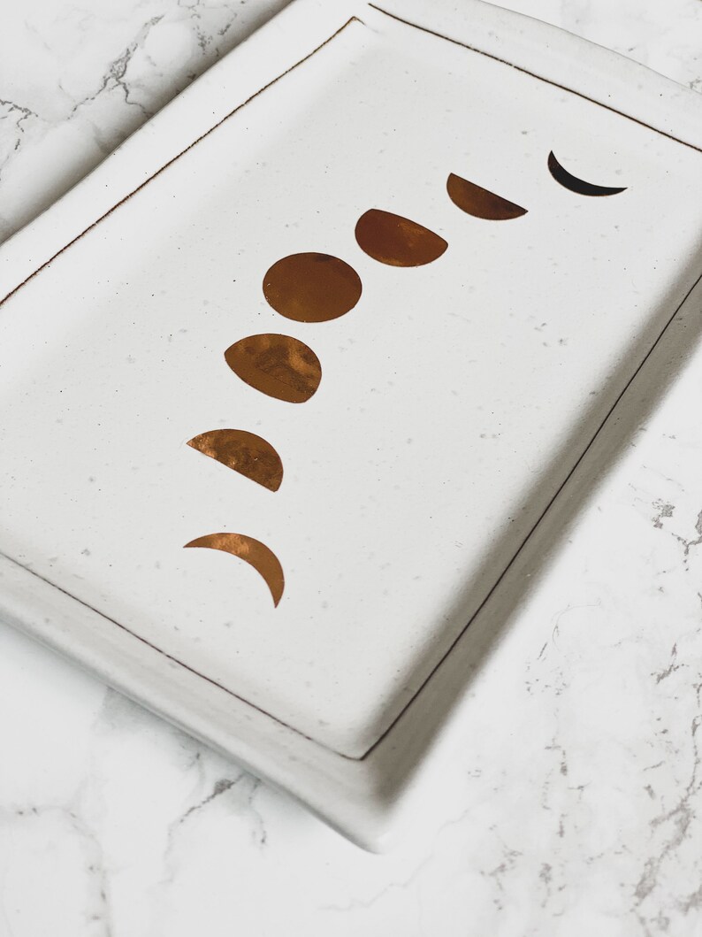 Phases of the Moon Jewelry Dish Custom Gift Jewelry Box Jewelry Dish ...